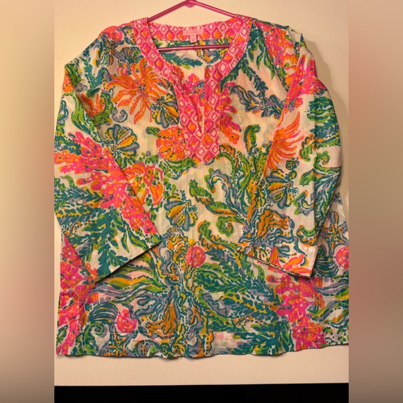 Lilly Pulitzer | Tops | Lilly Pulitzer Bright Colored Tunic | Poshmark